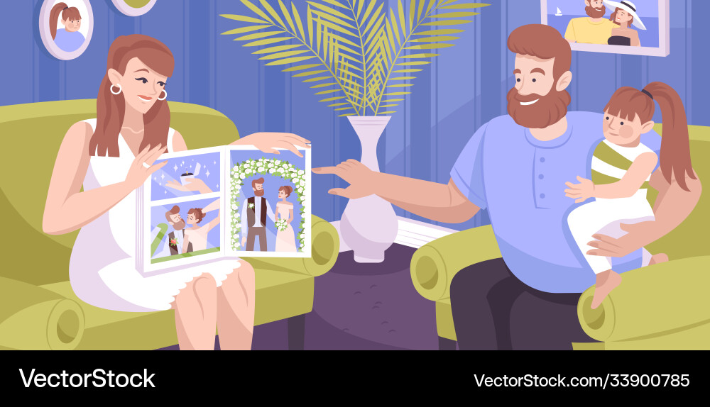 Family photo background Royalty Free Vector Image