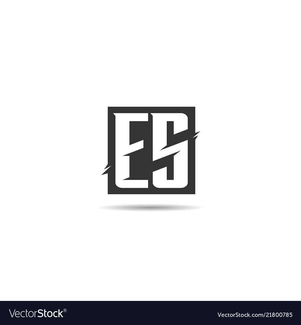Initial letter es logo template design Royalty Free Vector