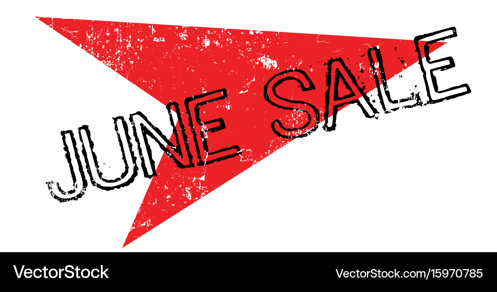June sale rubber stamp Royalty Free Vector Image