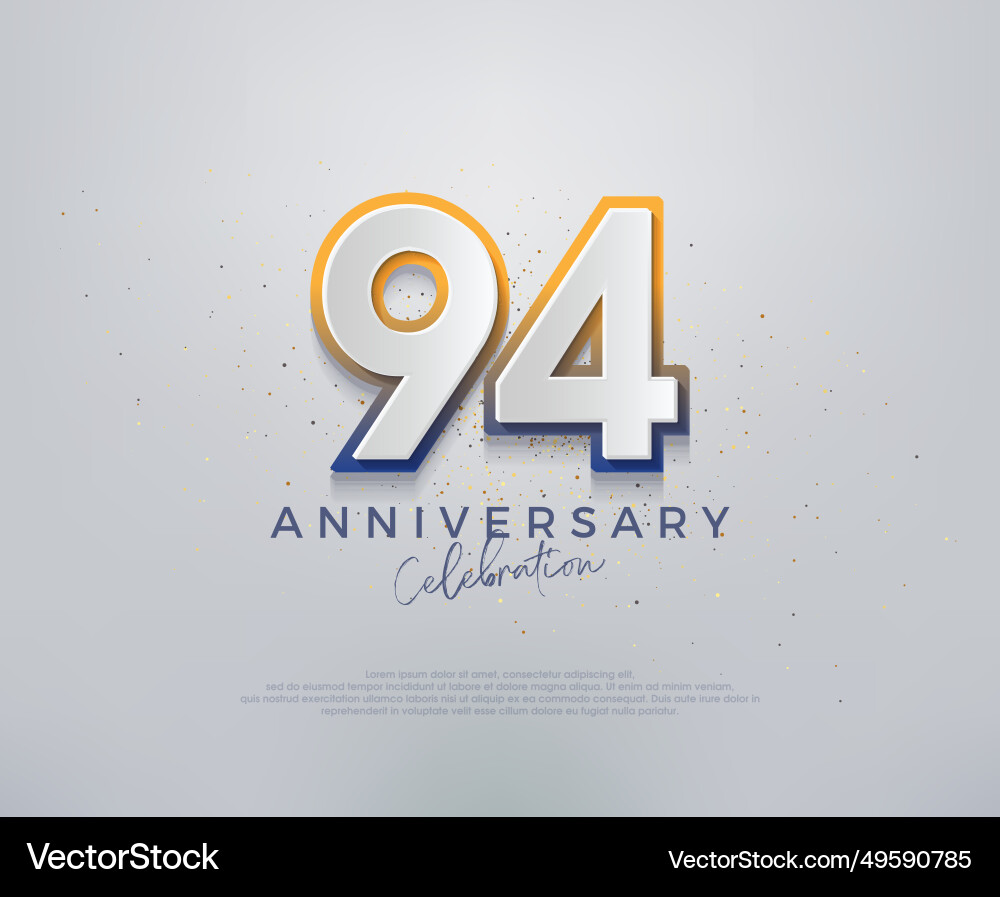 Modern and colorful premium design for 94th Vector Image