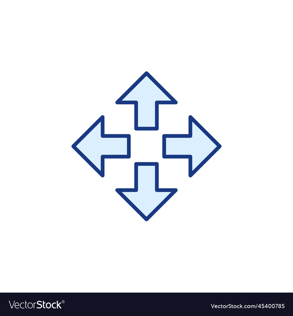 Scaling arrows concept colored minimal icon Vector Image