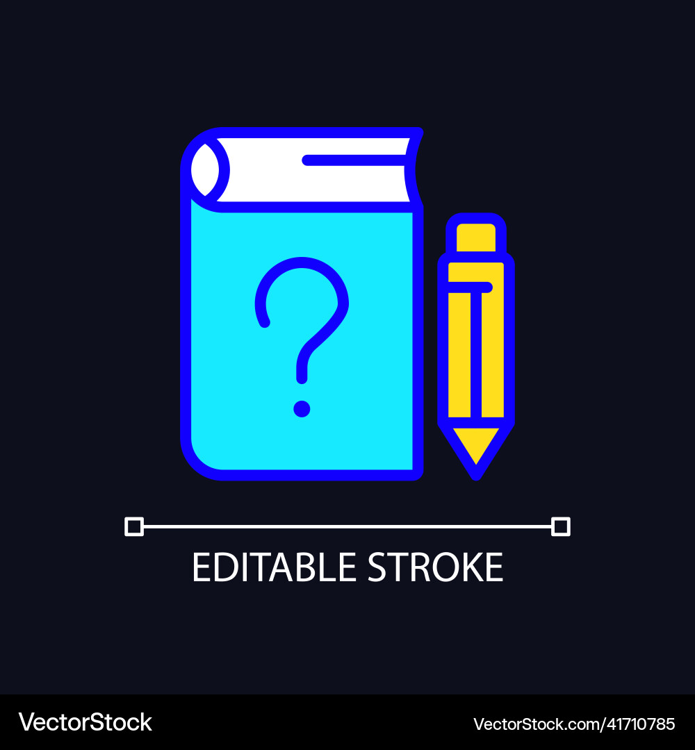 School question rgb color icon for dark theme Vector Image