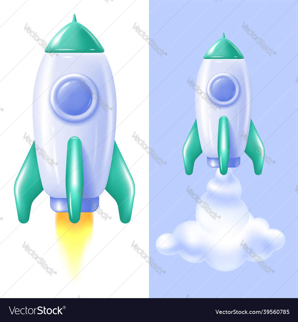 Space rocket launch Royalty Free Vector Image - VectorStock
