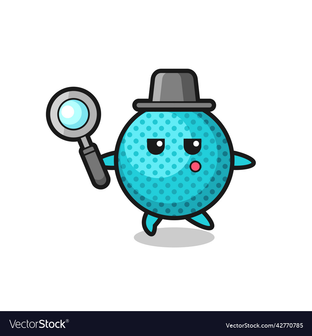 Spiky ball cartoon character searching Royalty Free Vector
