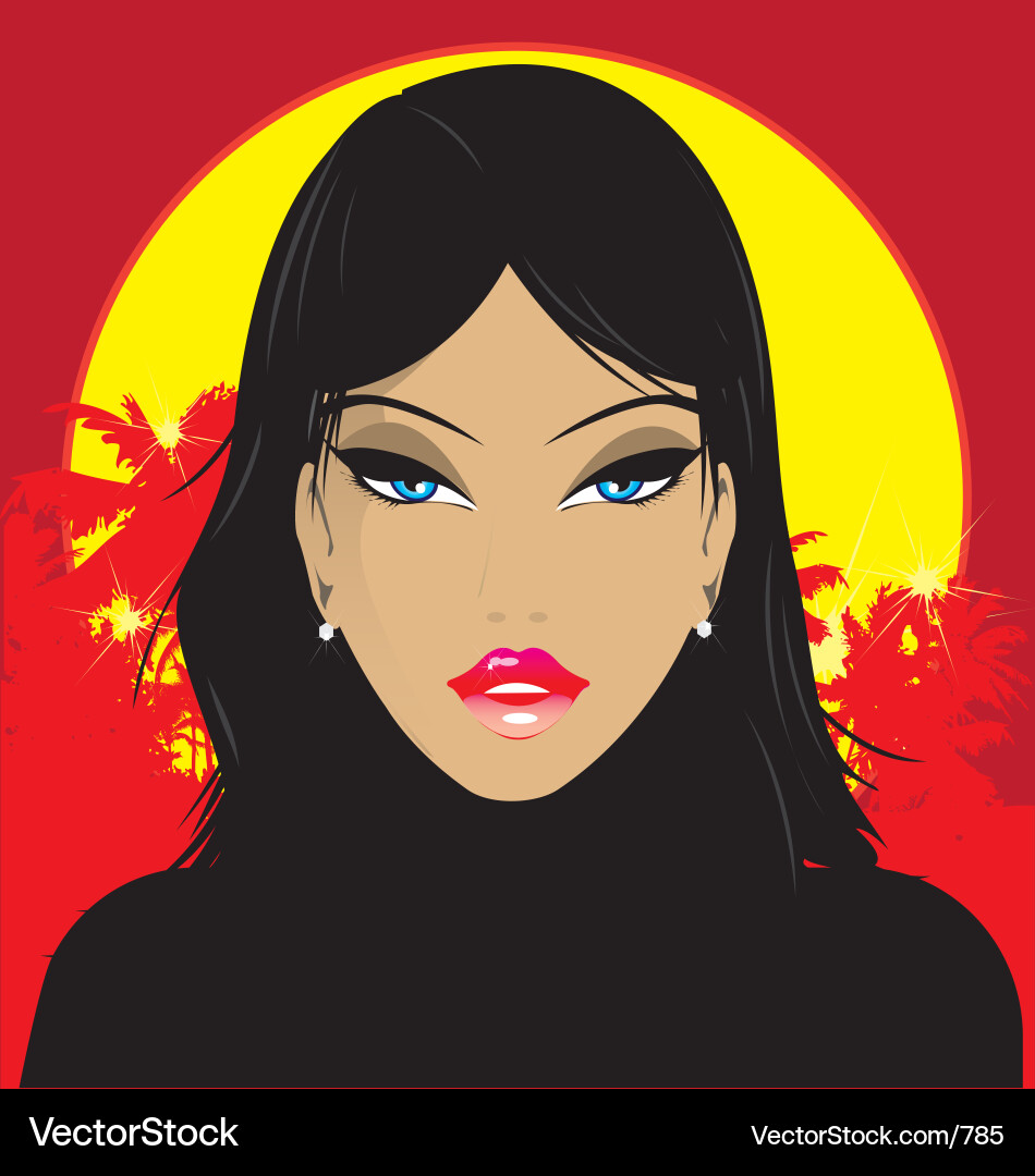 Tropical babe Royalty Free Vector Image - VectorStock