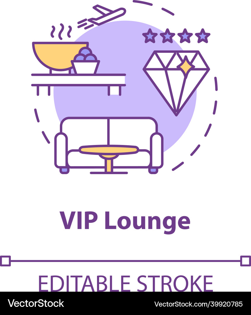 Vip departure lounge concept icon luxury class Vector Image