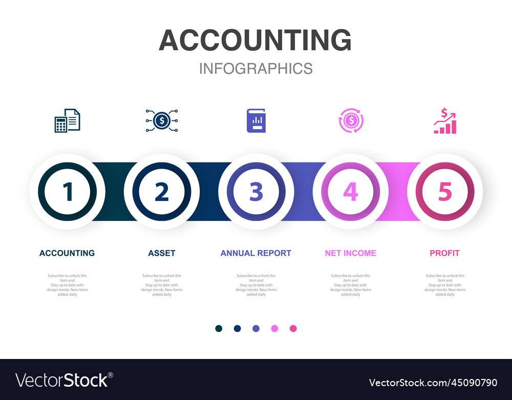 Accounting asset annual report net income Vector Image Accounting asset annual report net income Vector Image