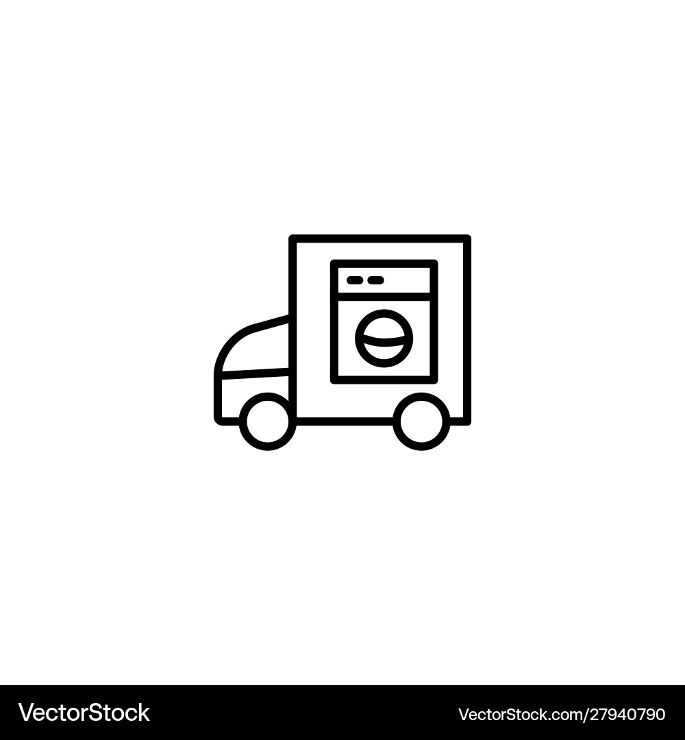 Delivery laundry truck icon Royalty Free Vector Image