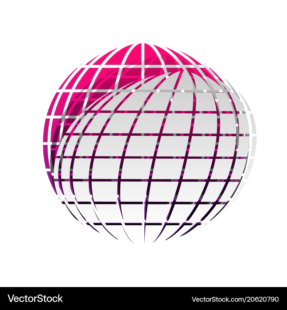 Earth globe sign detachable paper Royalty Free Vector Image