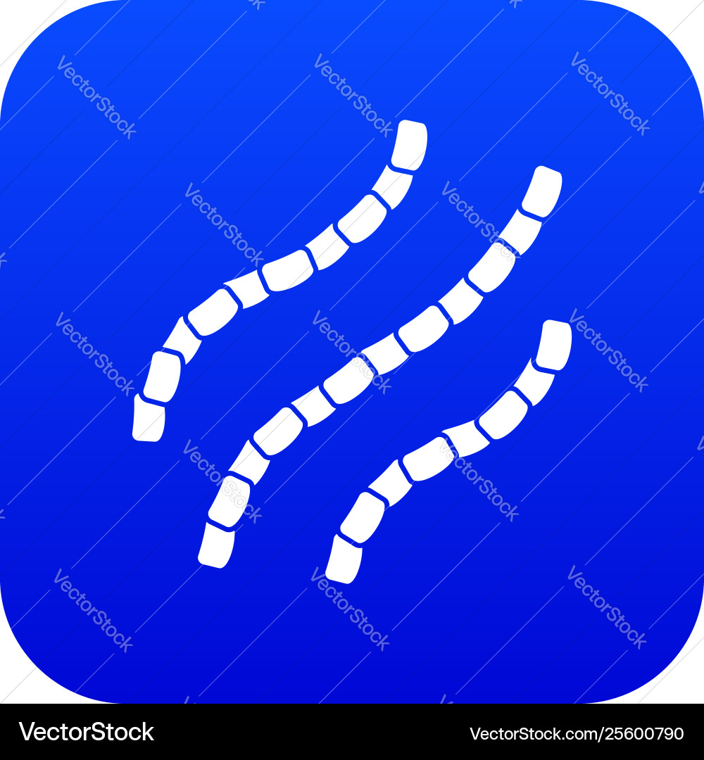 Escherichia coli icon digital blue Royalty Free Vector Image