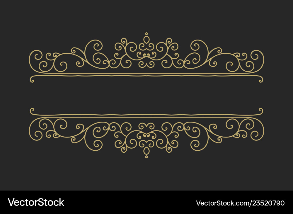 Hand drawn decorative border in retro style Vector Image