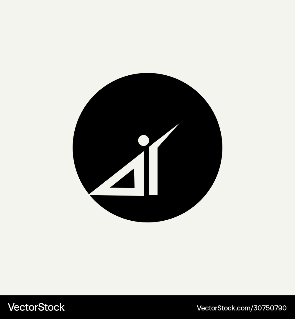 Initial letter ai or ia logo design template Vector Image