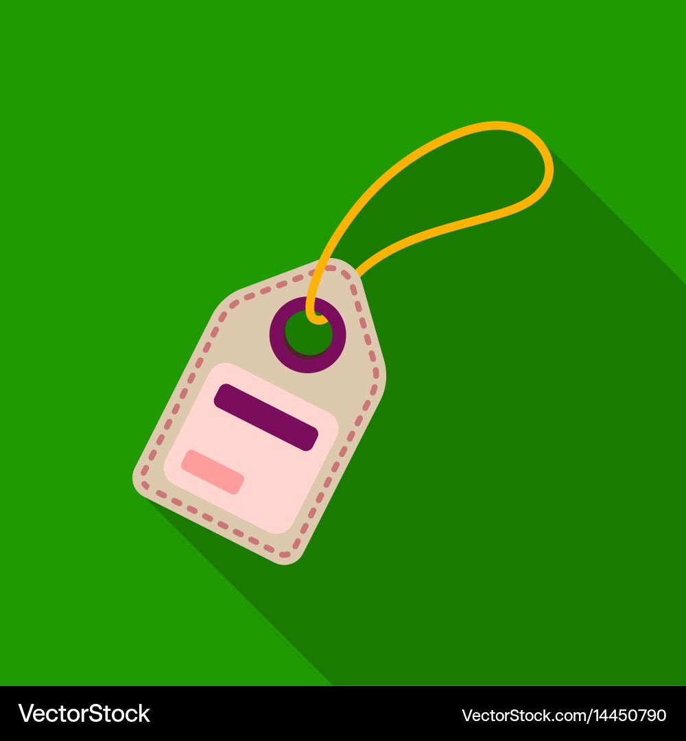 Label icon in flat style isolated on white Vector Image