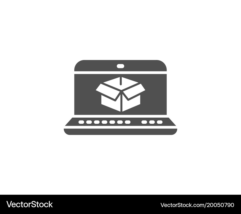 Online delivery simple icon parcel tracking sign Vector Image