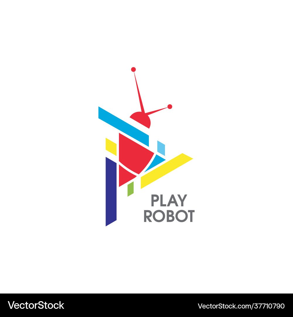 Play Robot Design Royalty Free Vector Image Vectorstock