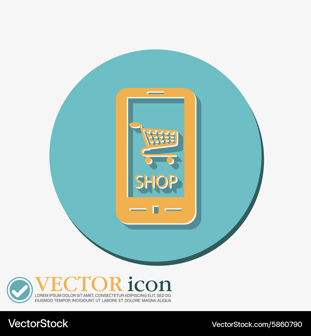 Shopping cart online store Royalty Free Vector Image