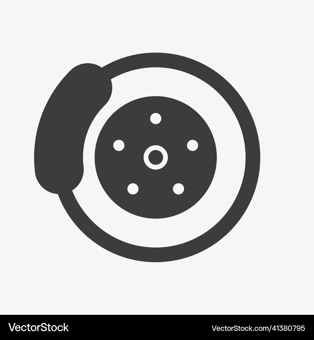 Car brake icon isolated on white background Vector Image