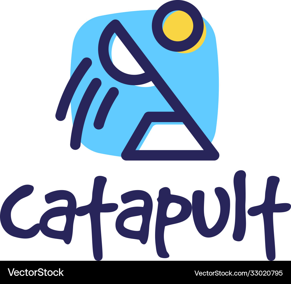 Catapult logo icon in trendy design style Vector Image