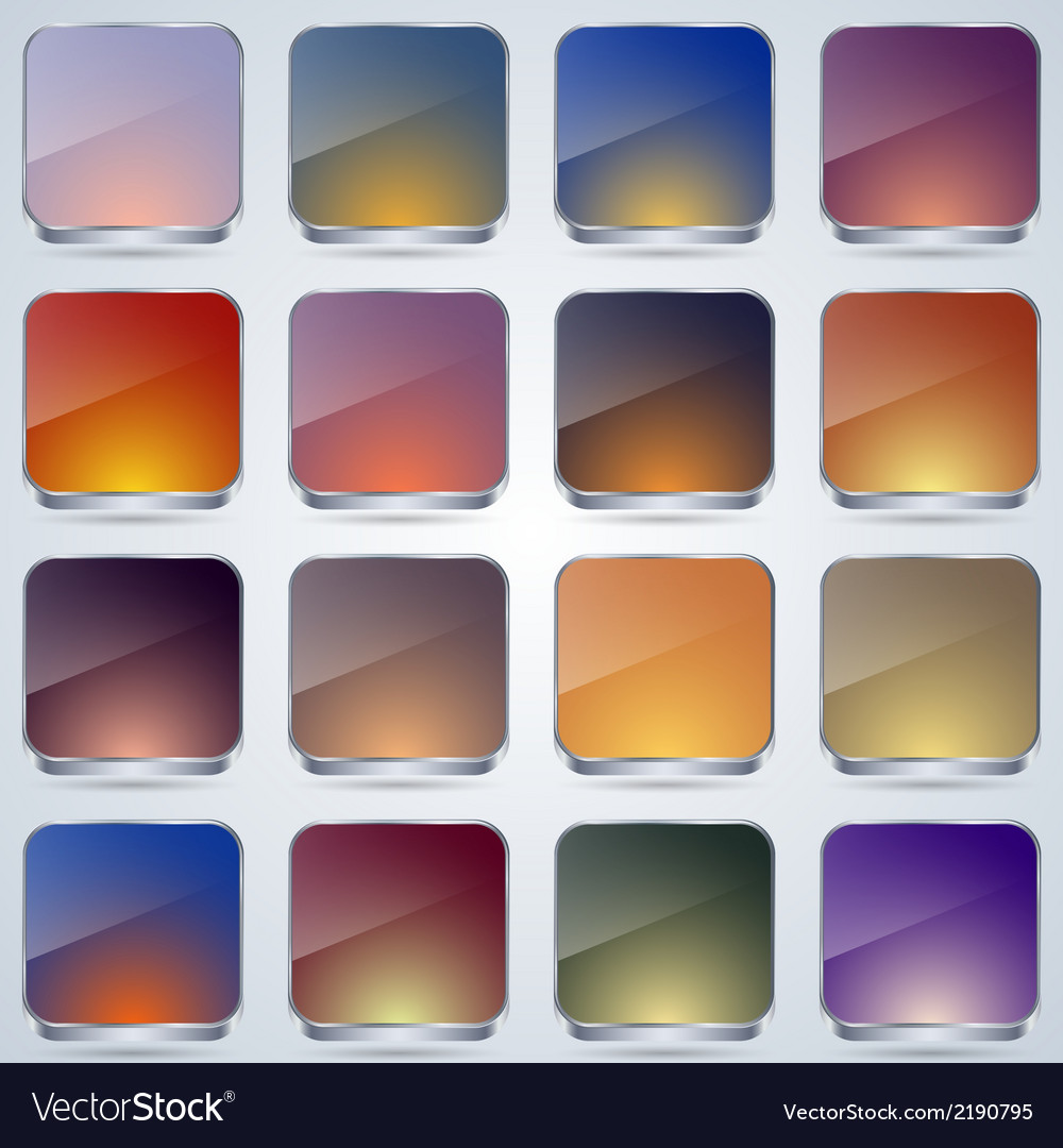 Colorful glass buttons Royalty Free Vector Image