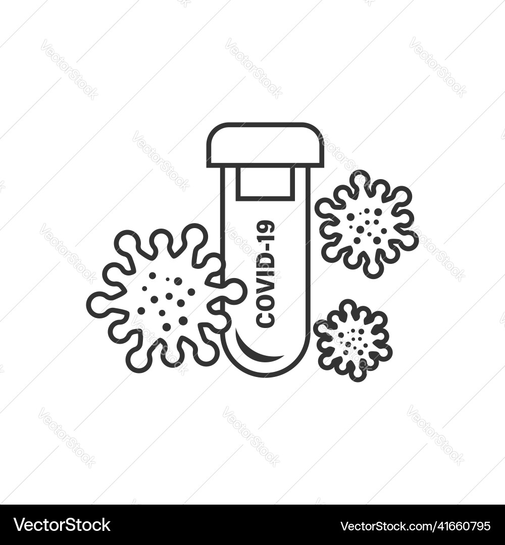Coronavirus test icon in flat style covid-19 Vector Image