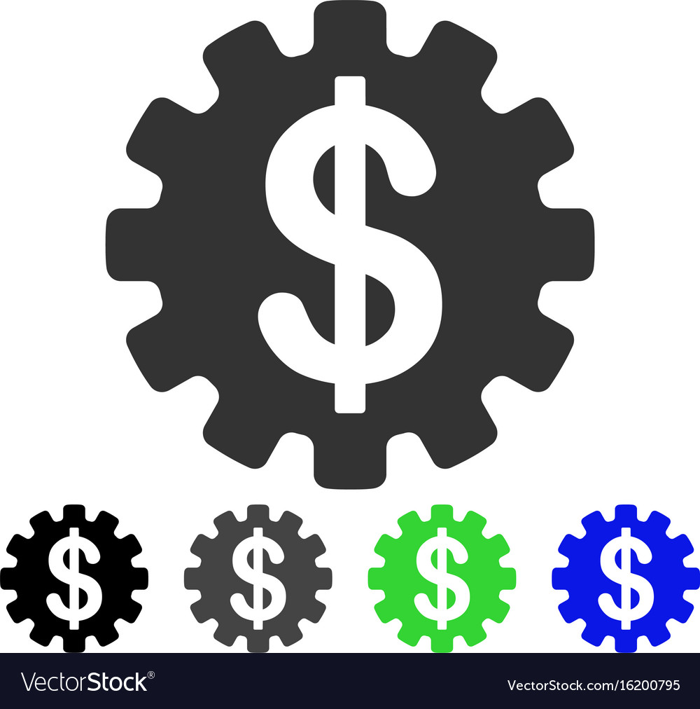 Development cost flat icon Royalty Free Vector Image