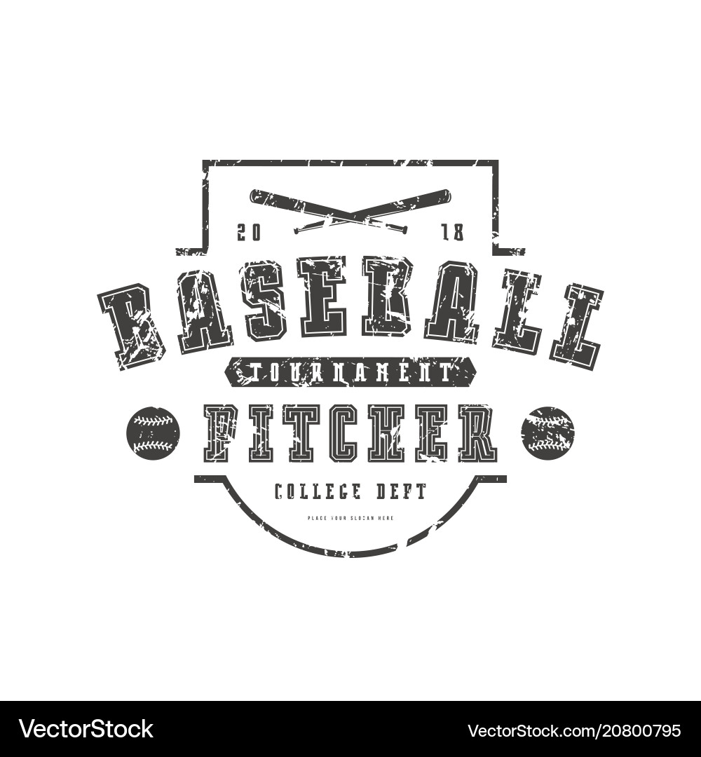 Emblem of baseball team Royalty Free Vector Image