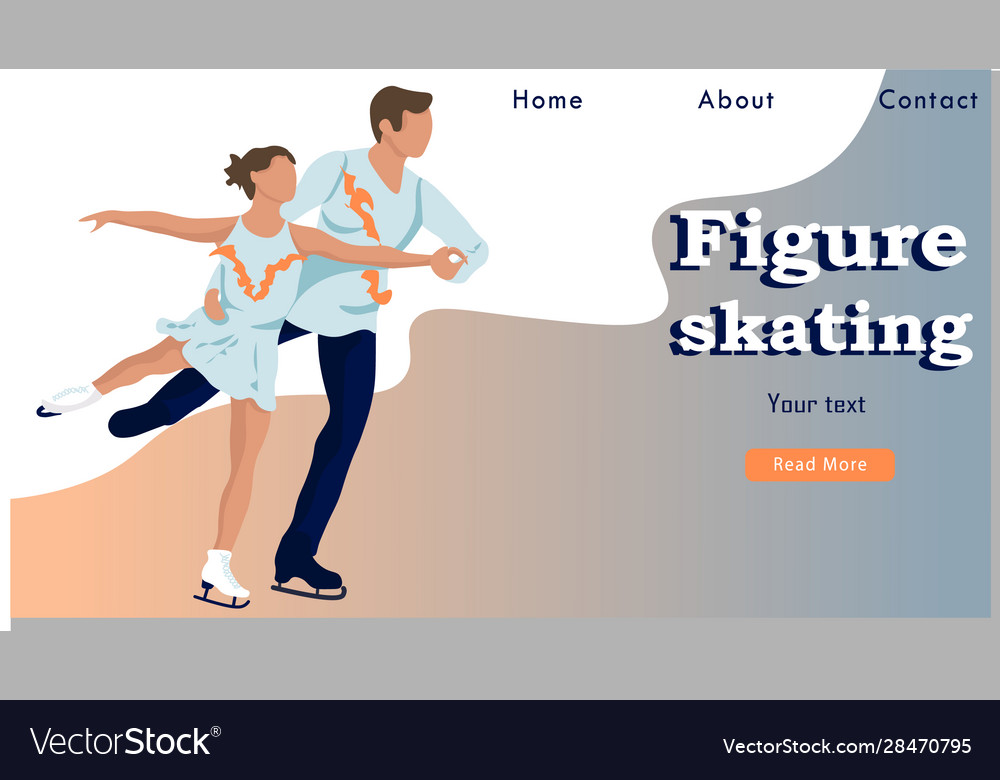 Figure skating pairs winter sport activity Vector Image