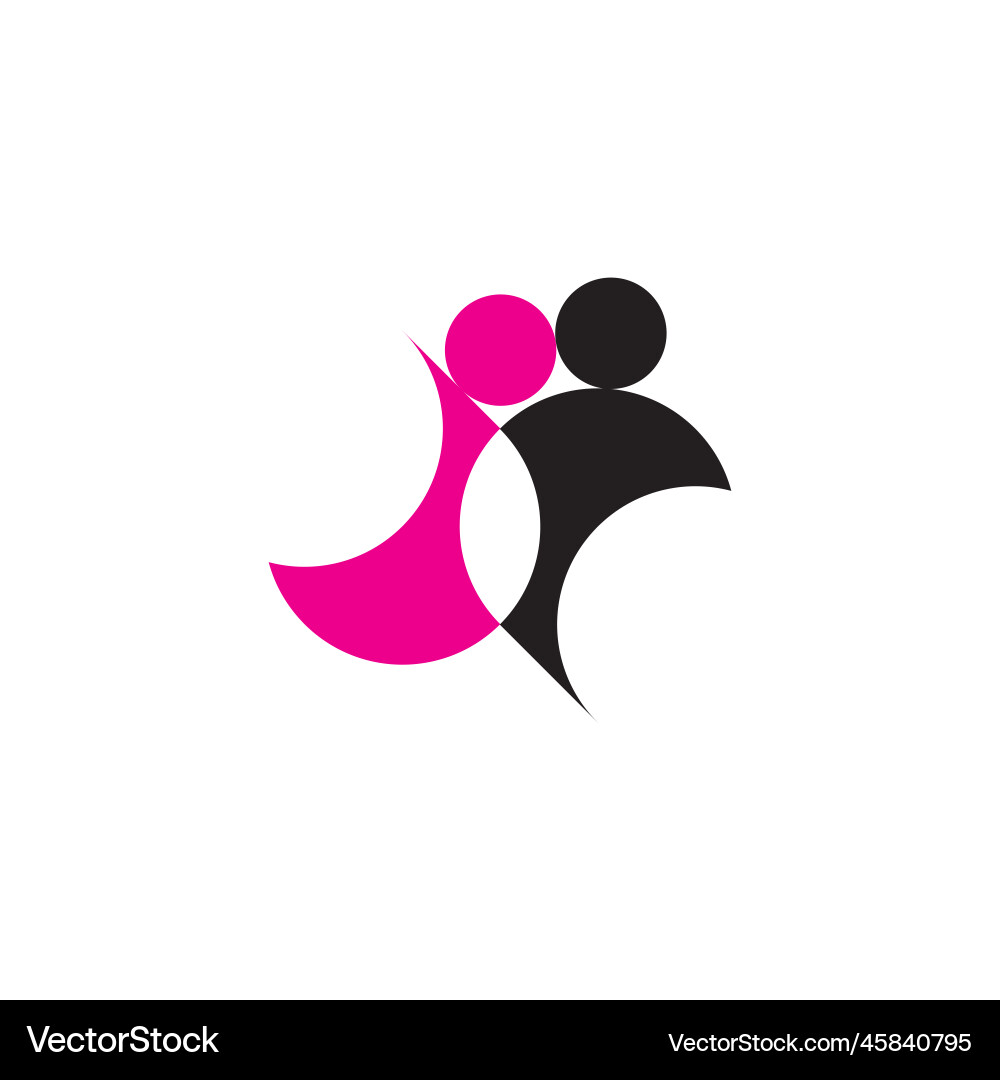 Groom and bride wedding logo icon Royalty Free Vector Image