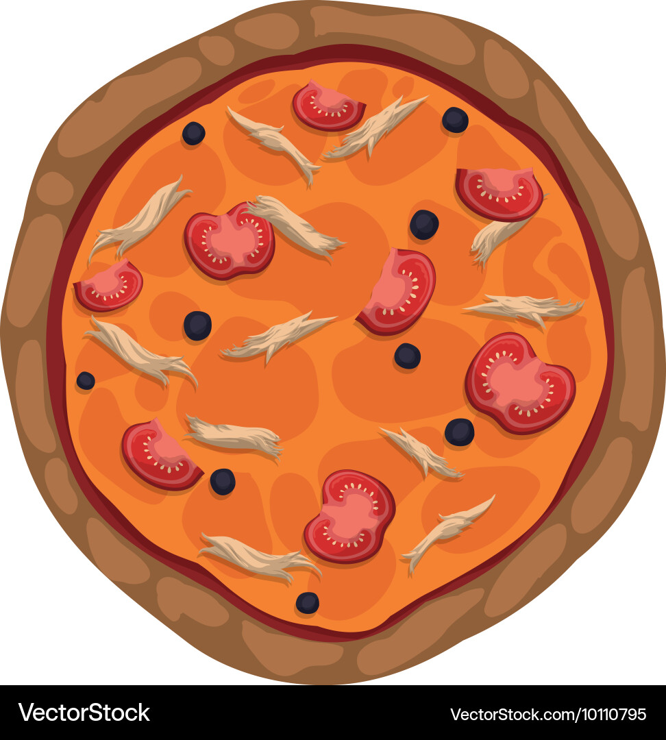 Pizza food menu fast dinner icon graphic Vector Image