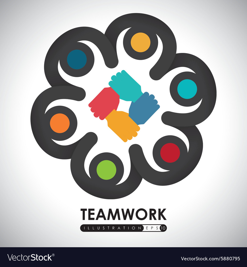 Teamwork design Royalty Free Vector Image - VectorStock