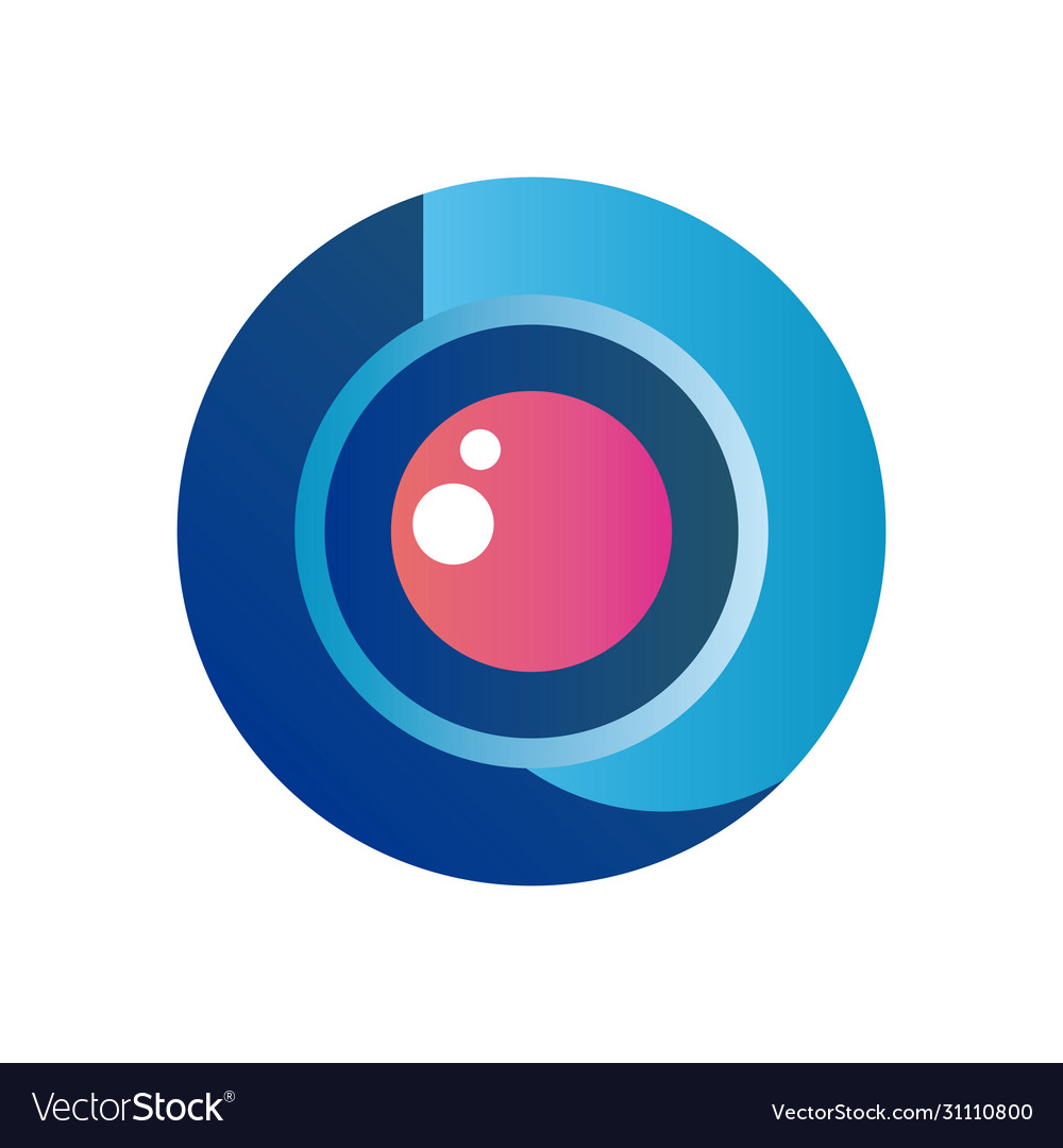 Abstract circle shape gradient style icon Vector Image