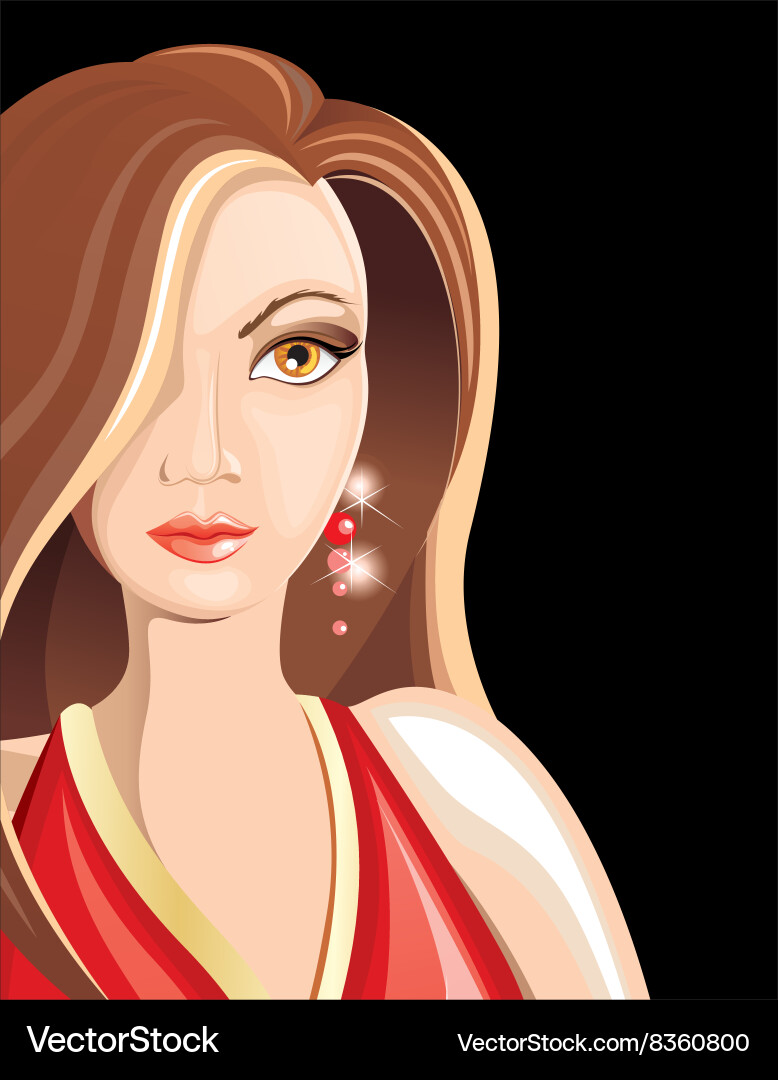 Abstract portrait of a lady Royalty Free Vector Image