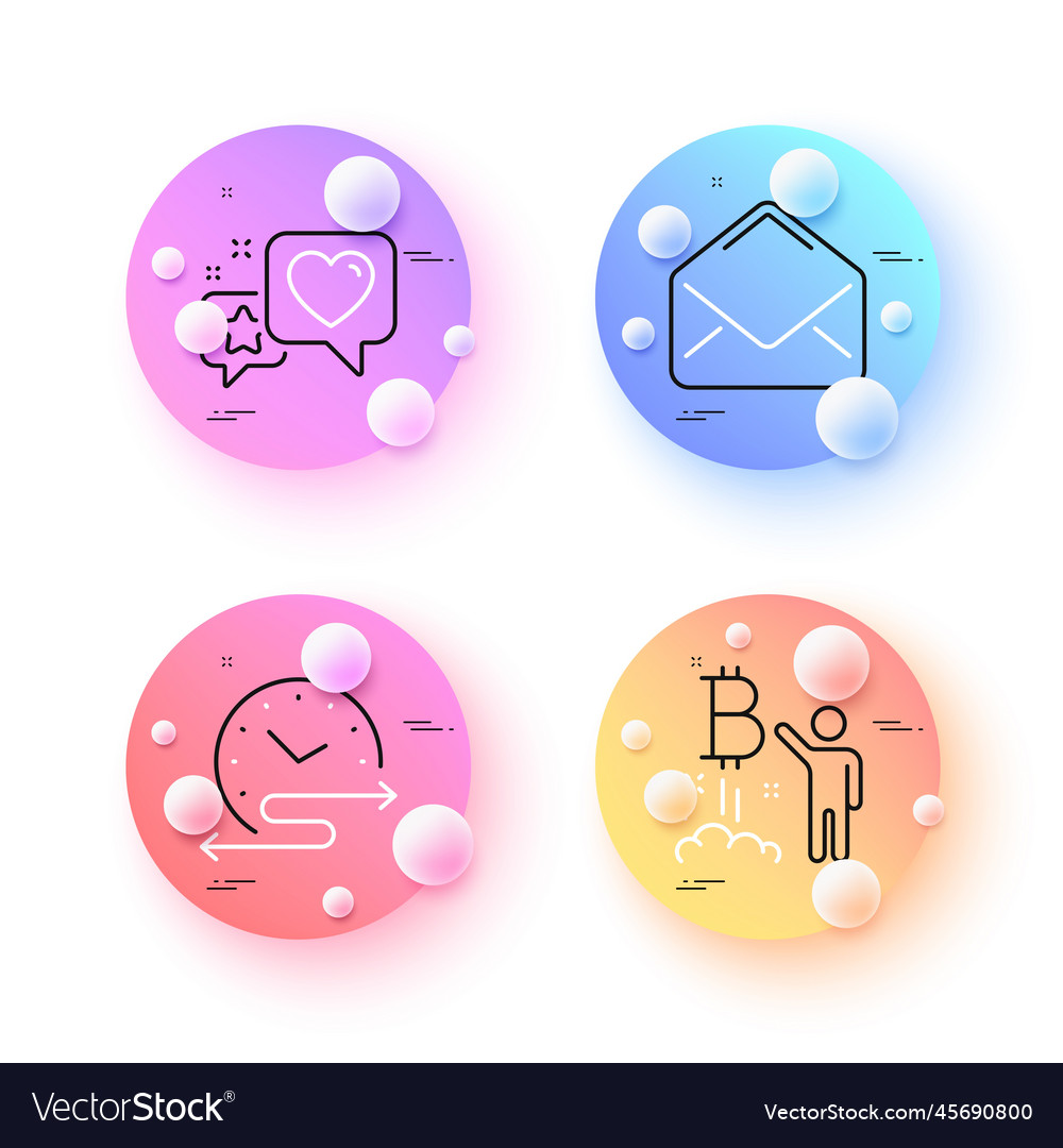 Bitcoin project mail and time schedule minimal Vector Image