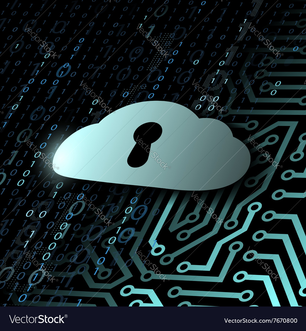 Cloud with keyhole Royalty Free Vector Image - VectorStock Cloud with keyhole Royalty Free Vector Image - VectorStock