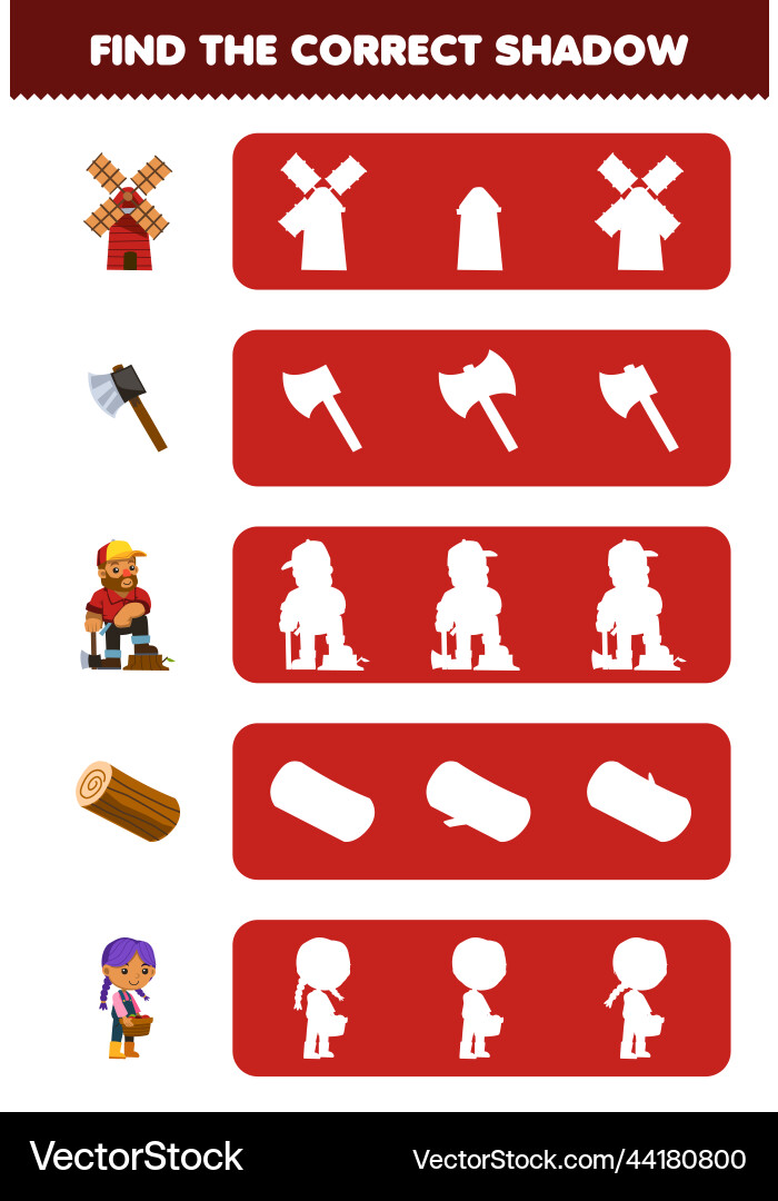 Education game for children find the correct Vector Image