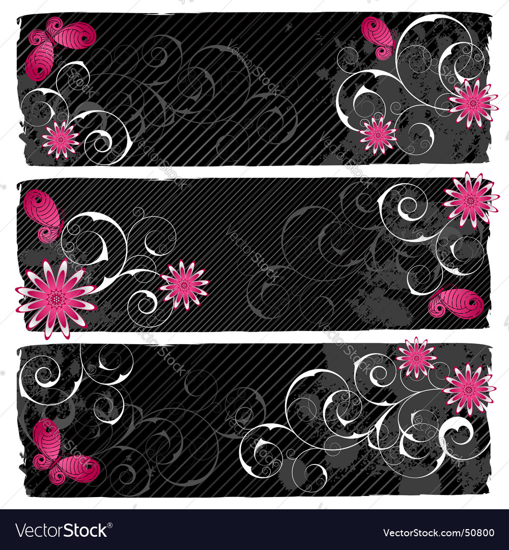 Emo banners Royalty Free Vector Image - VectorStock