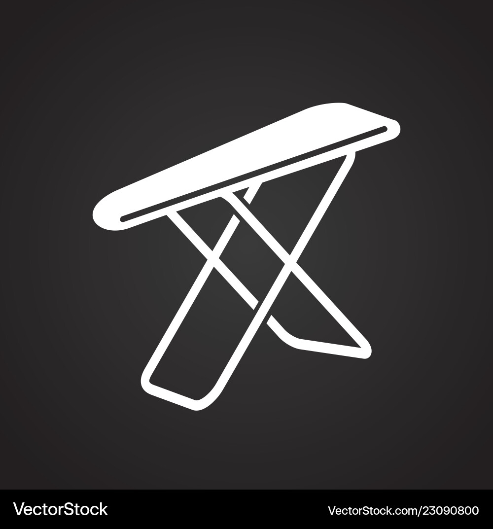 Ironing board icon on white background for graphic