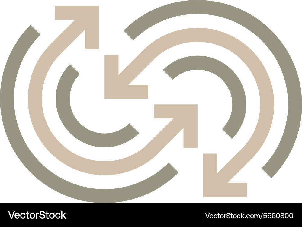 Logo abstract line arrow symbol design icon Vector Image