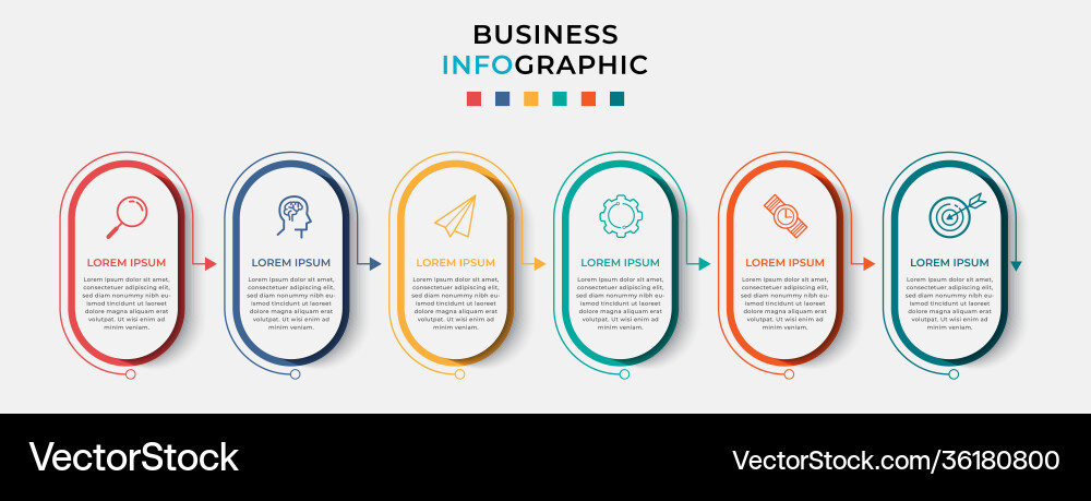 Minimal business infographics template timeline Vector Image