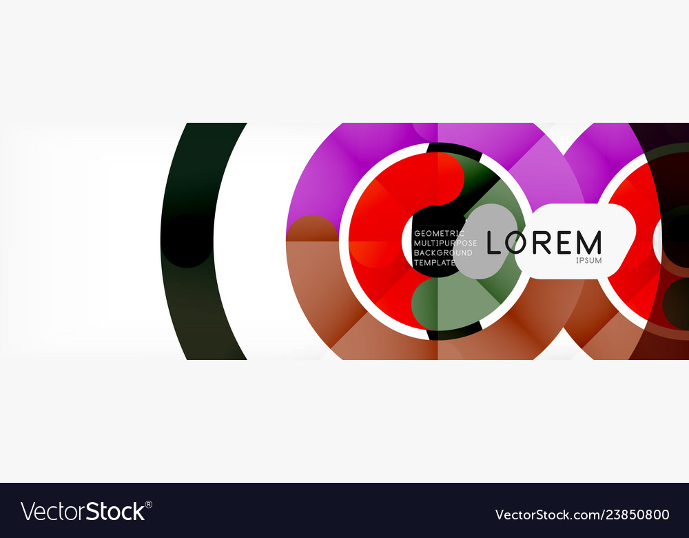 Round linear circle shapes background Royalty Free Vector