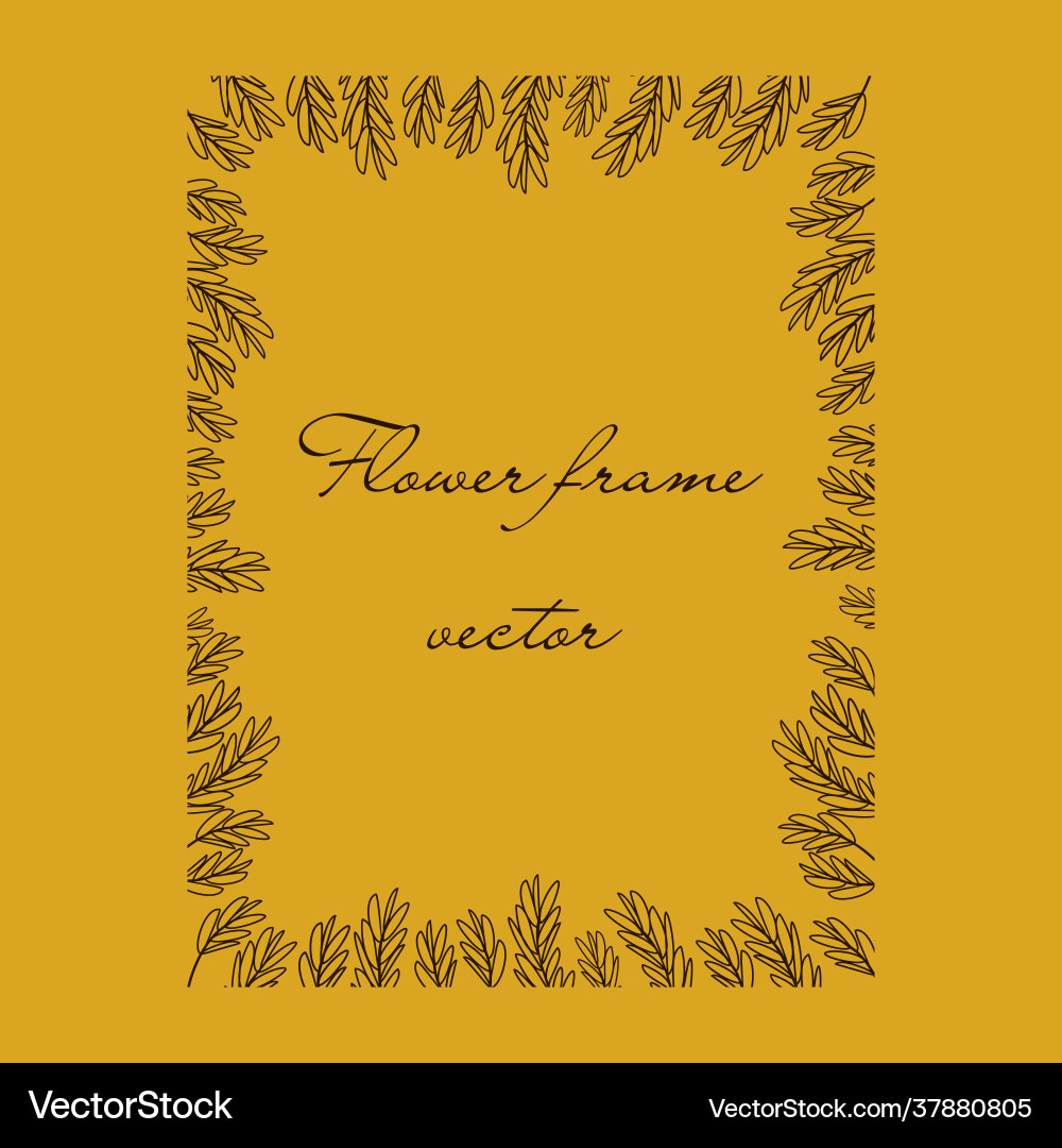 A flower frame for photos and posters Royalty Free Vector
