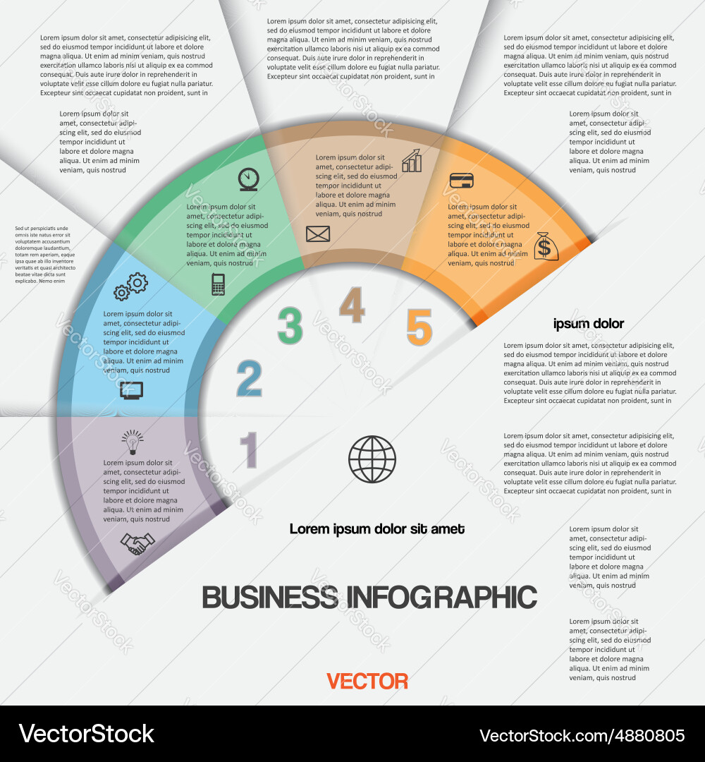 Business infographic for success project Vector Image