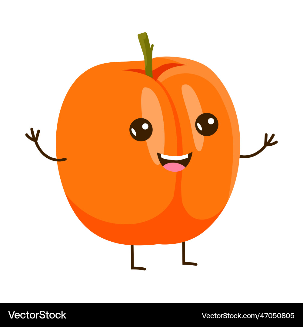 Cartoon fruit with funny face Royalty Free Vector Image