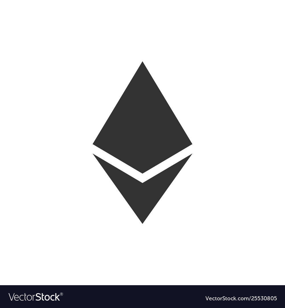 Cryptocurrency coin ethereum eth icon isolated Vector Image Cryptocurrency coin ethereum eth icon isolated Vector Image
