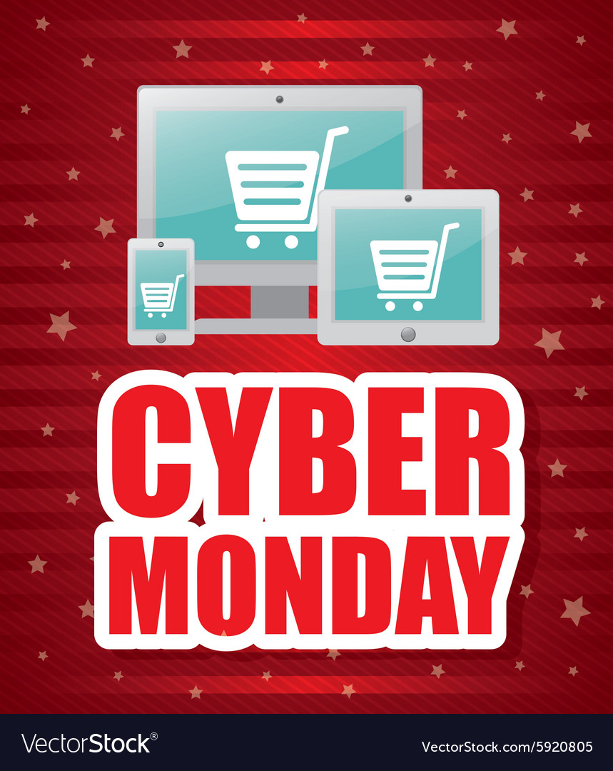Cyber mondays e-commerce promotions and sales Vector Image