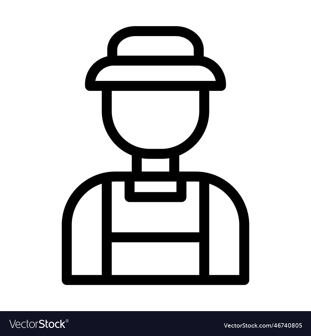 Farmer thick line icon for personal Royalty Free Vector