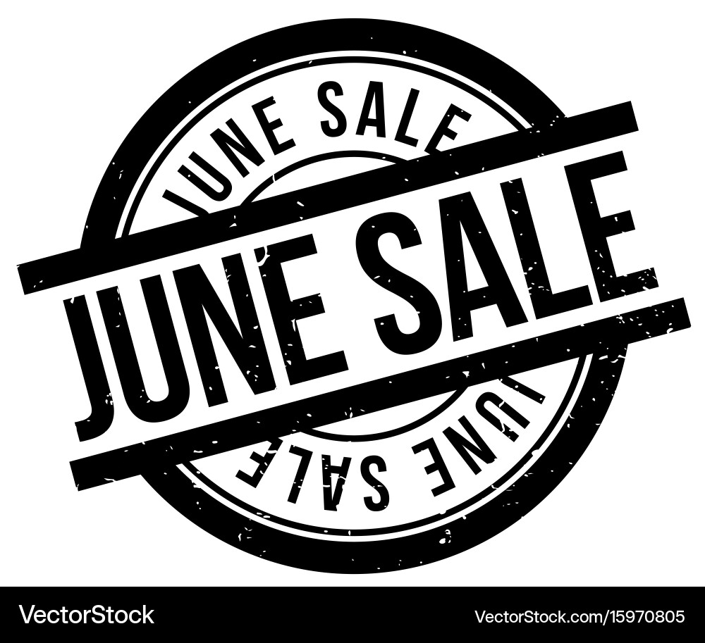 June sale rubber stamp Royalty Free Vector Image