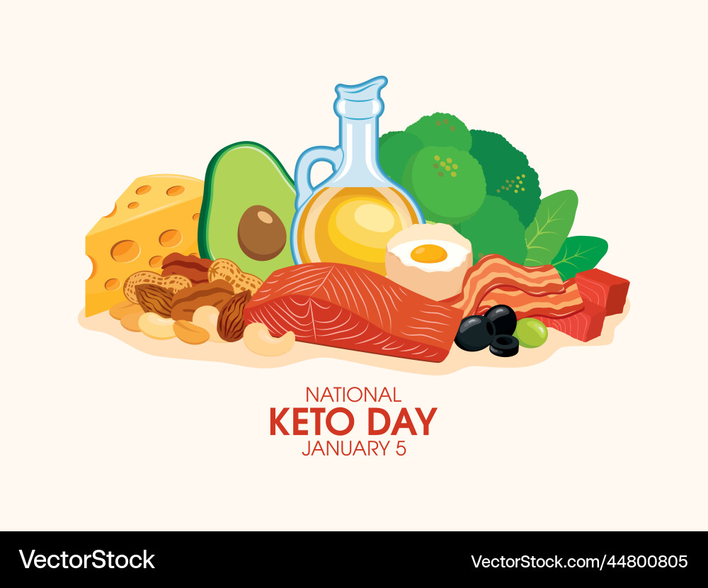 National keto day poster Royalty Free Vector Image