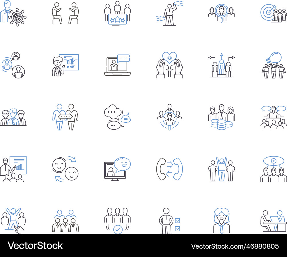 Smart guidance line icons collection navigation Vector Image