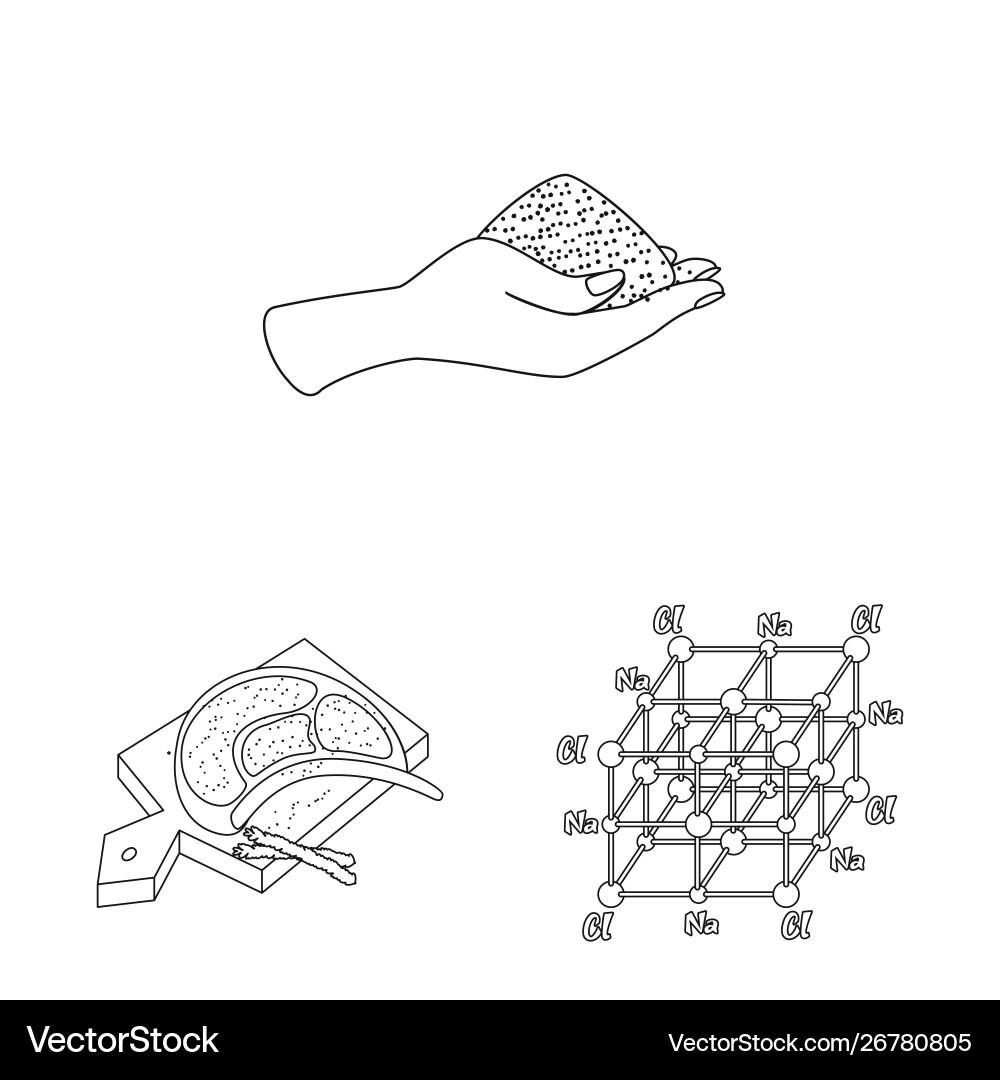 Sodium and mineral sign Royalty Free Vector Image